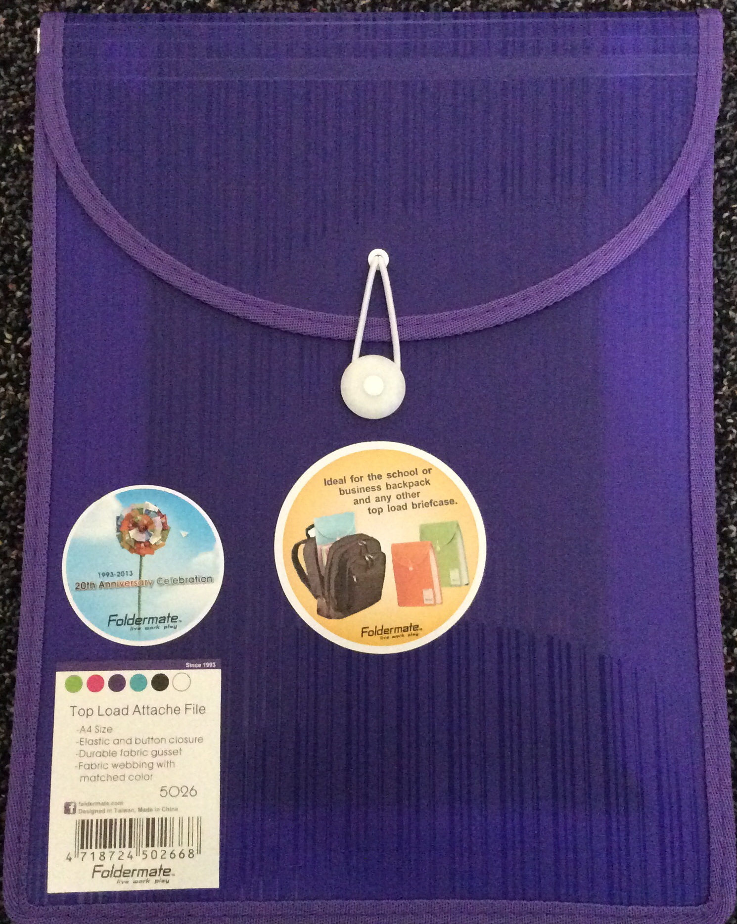 Top Load Attache File A4 Violet - Toys@Meridian