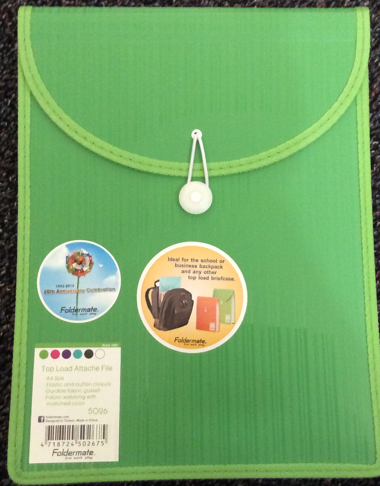 Top Load Attache File A4 Green - Toys@Meridian